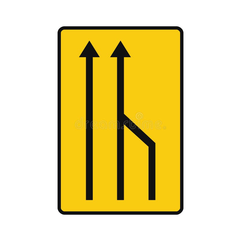 Rectangular Traffic Signal in Yellow and Black, Isolated on White ...