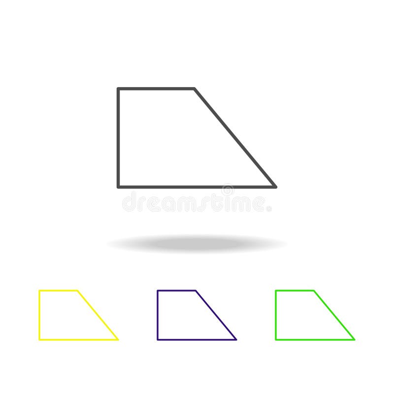 Rectangular Trapezoid Icon. Geometric Figure Element for Mobile Concept ...