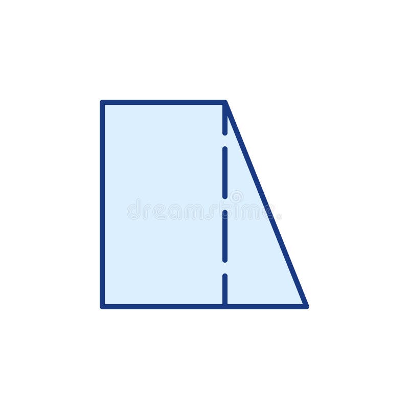 Rectangular Trapezoid Vector Geometric Shape Concept Colored Icon Stock ...