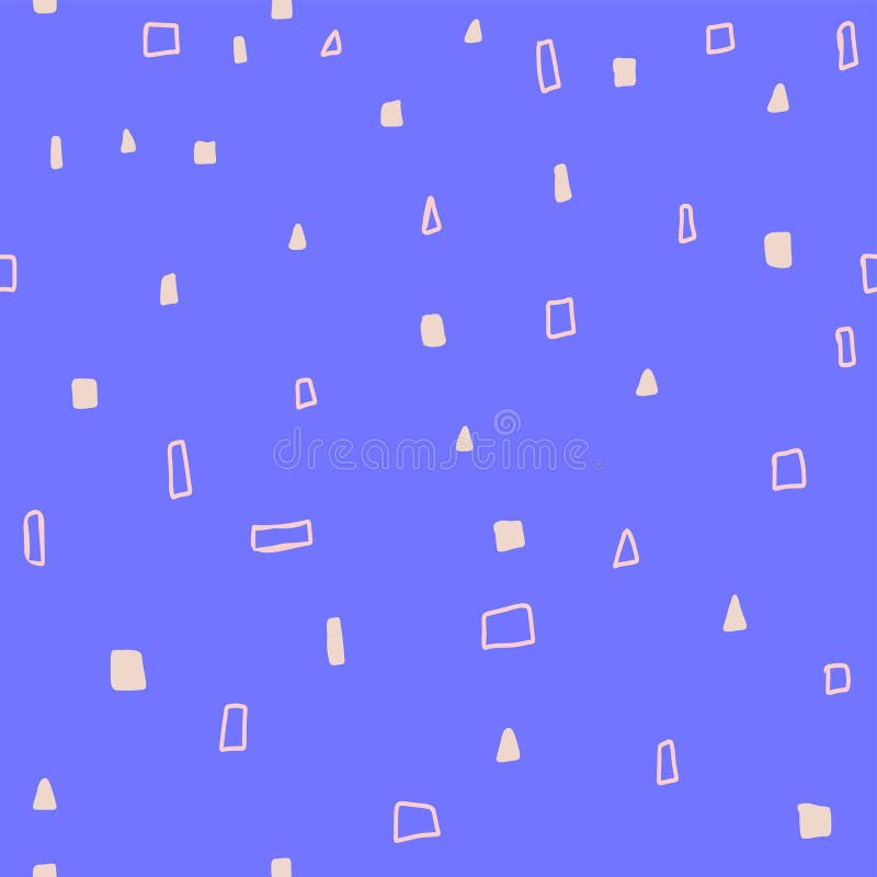 Rectangular and Triangular Shapes Hand Drawn Seamless Pattern.Abstract ...