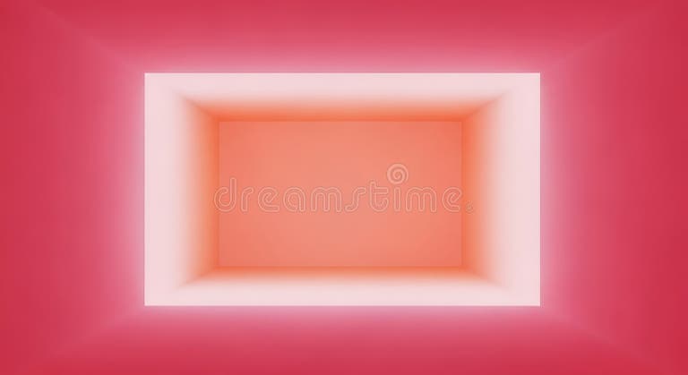 Rectangular Tunnel with Pink Gradient Hues Creates an Optical Illusion ...
