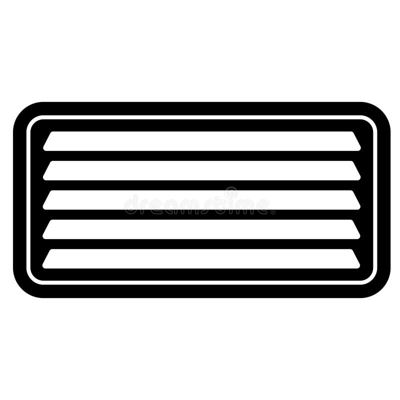 Rectangular Vent Icon, Ventilation Air Flow Cooling, Heating HVAC Stock ...