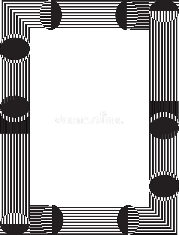Rectangular Vertical Abstract Geometric Modern Frame Border Stock ...