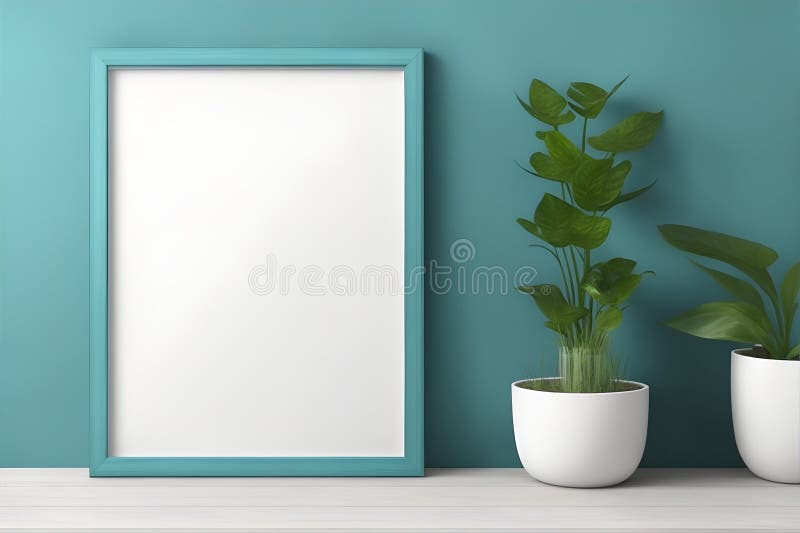 Rectangular Vertical Frame Mockup in Japanese Room Style Interior ...