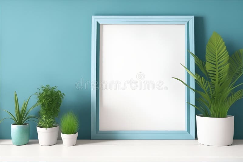 Rectangular Vertical Frame Mockup in Japanese Room Style Interior ...
