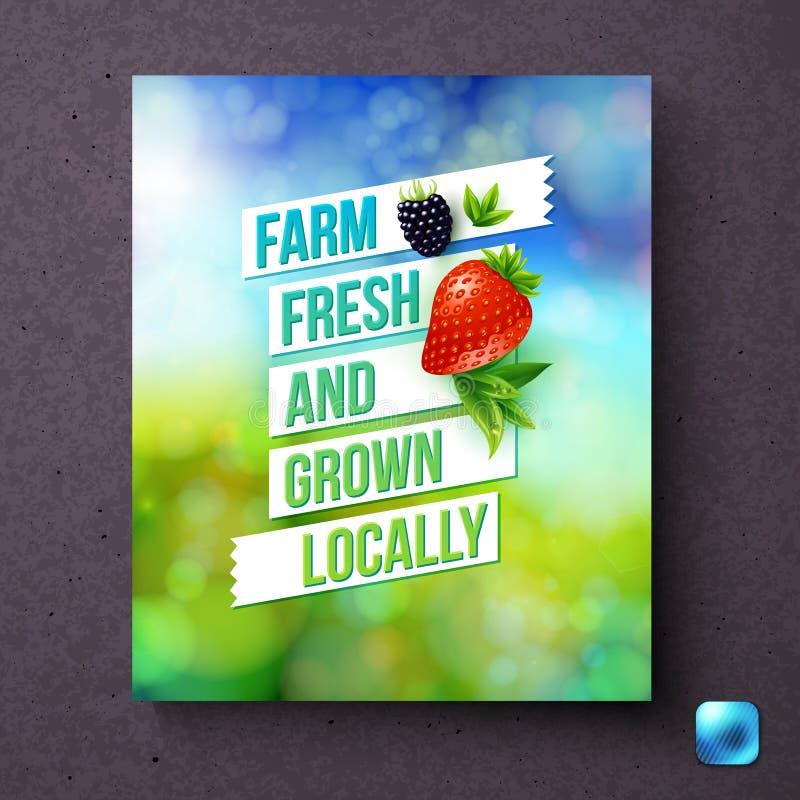Vector Image of Farm Fresh and Grown Locally Sign Stock Vector ...