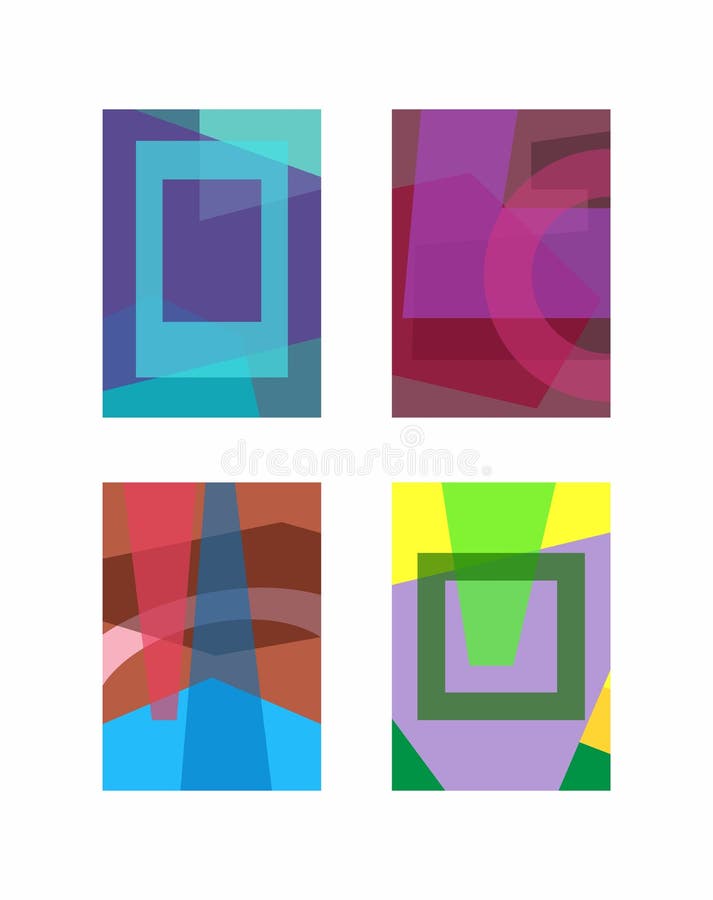 Rectangular Vertical Templates for Design. Colorful Abstract ...