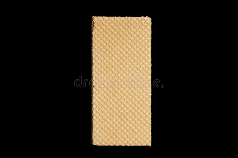 Rectangular Waffle Isolated on Black Background Stock Photo - Image of ...