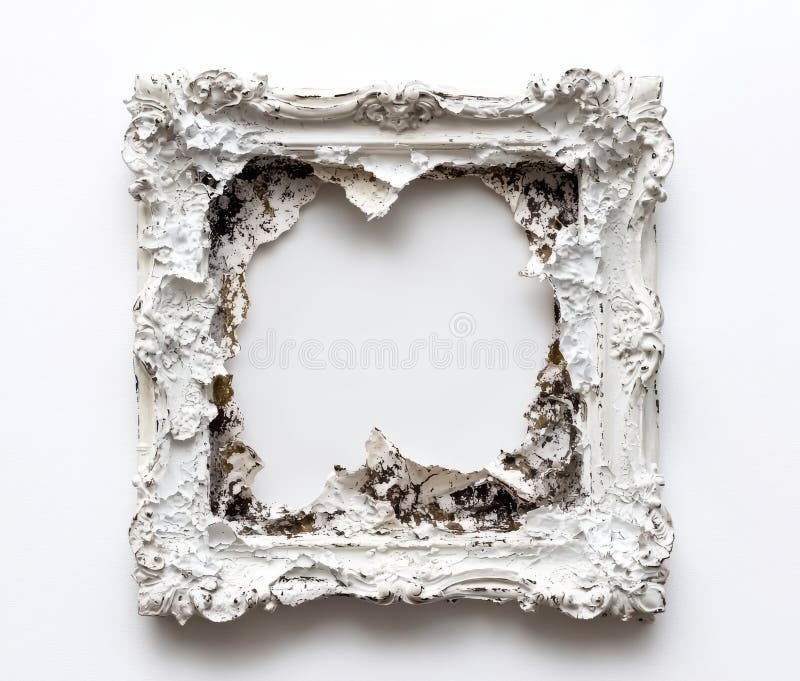 Rectangular White Background Picture Frame Stock Photo - Image of ...