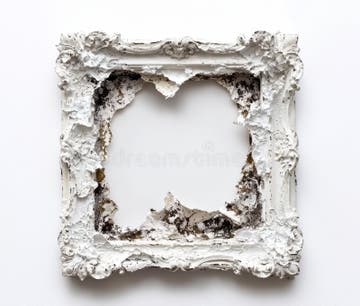 Rectangular White Background Picture Frame Stock Photo - Image of ...