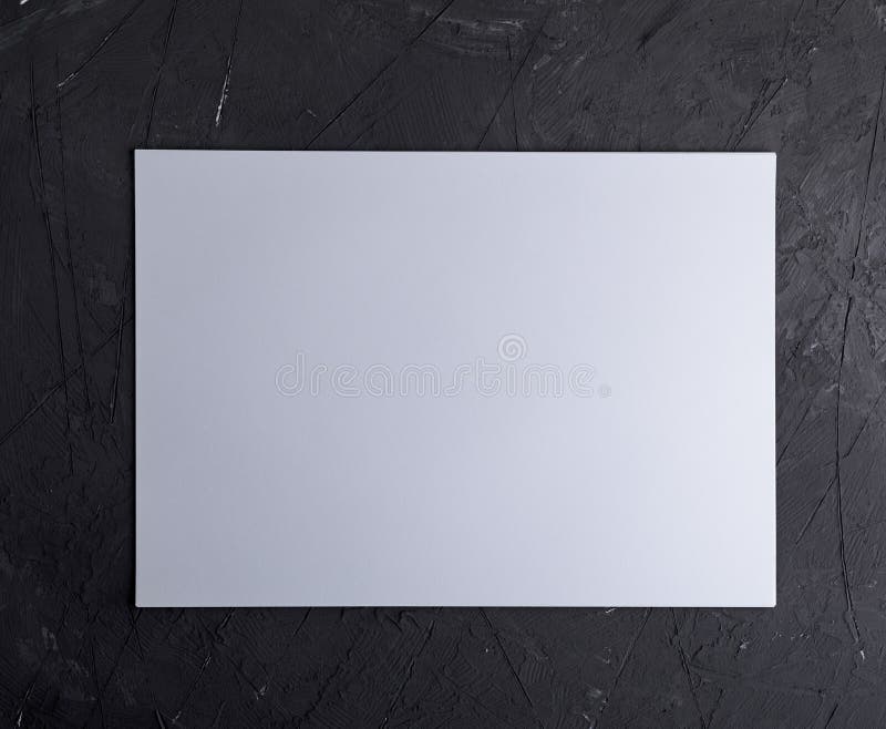 Rectangular White Sheet of Paper on White Background Stock Image ...