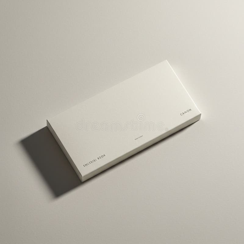 Rectangular White Box with Minimalistic Design, Placed on a Light ...