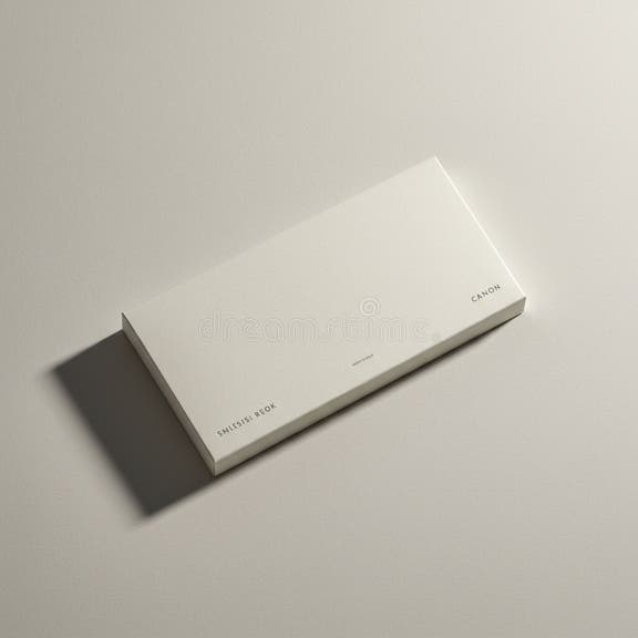 Rectangular White Box with Minimalistic Design, Placed on a Light ...