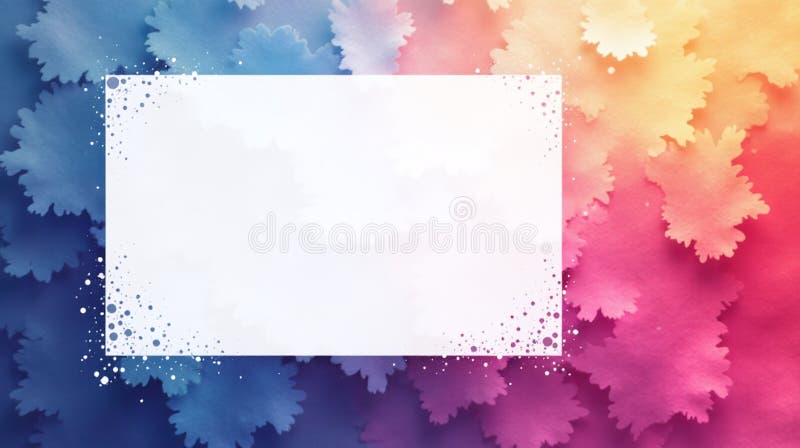 A Rectangular White Frame Adorned with a Pattern of Small White Specks ...