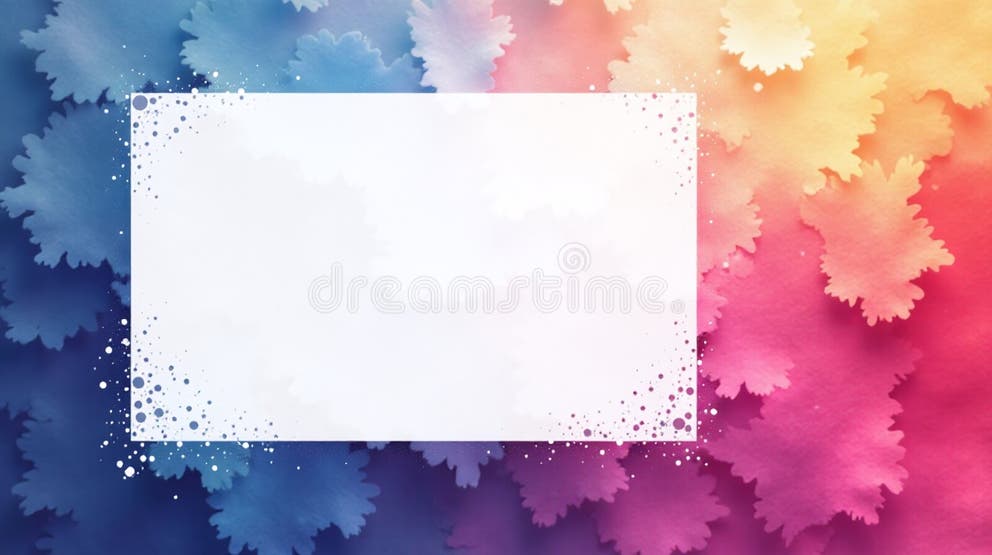 A Rectangular White Frame Adorned with a Pattern of Small White Specks ...