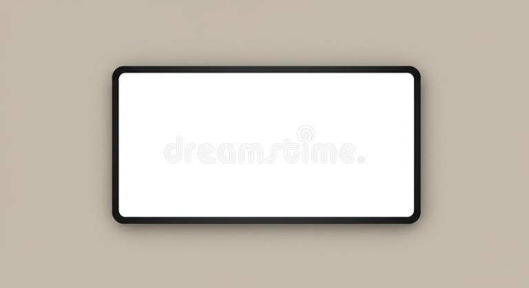 A Rectangular White Lightbox or Display with a Black Frame is Mounted ...