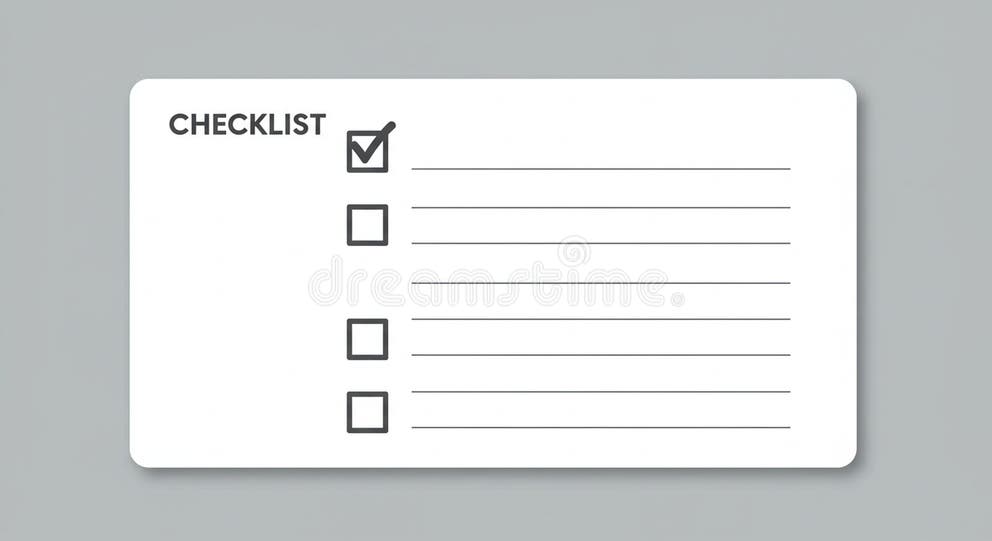 Simple Checklist Stock Illustrations – 29,694 Simple Checklist Stock ...