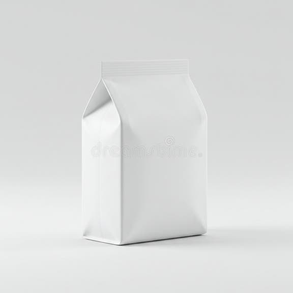 Rectangular, White Paper Packaging with a Flat Bottom and Folded Top ...
