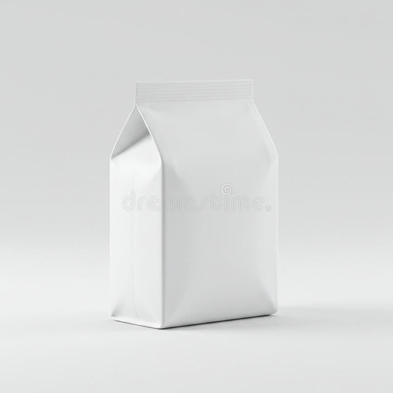 Rectangular, White Paper Packaging with a Flat Bottom and Folded Top ...