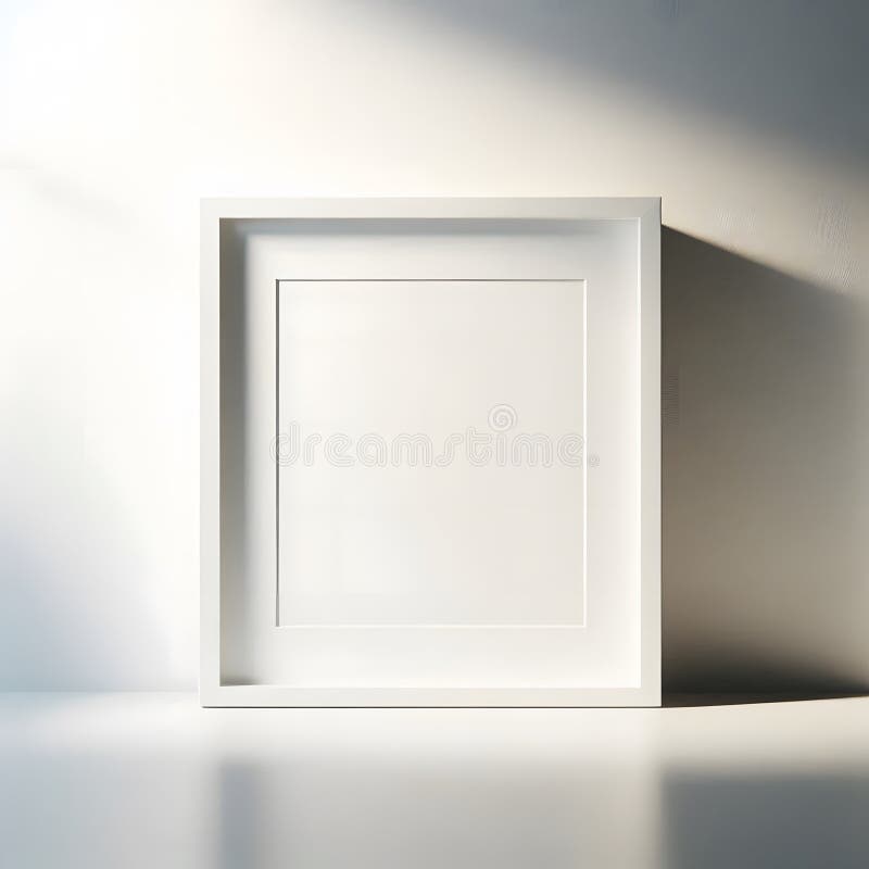 Rectangular White Photo Frame with Sunlight. Minimalist Interior Design ...