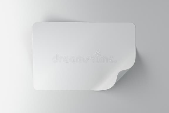 Rectangular White Sticker with Rounded Edges Stock Illustration ...