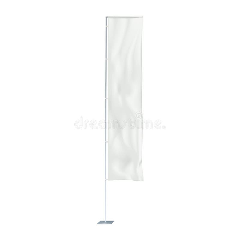 Rectangular White Wind Dancer Event Flag Vector Mock-up. Blank Banner ...