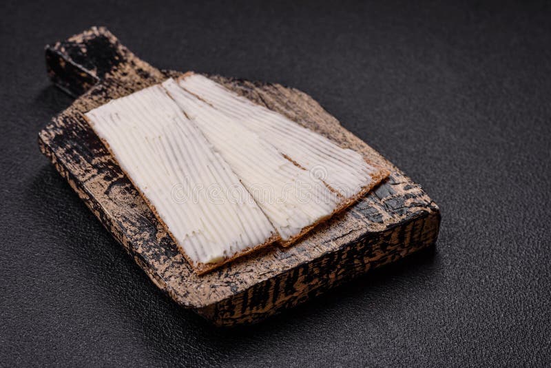 Rectangular Whole Grain Crisp Bread with Cream Cheese Stock Photo ...