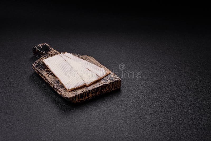 Rectangular Whole Grain Crisp Bread with Cream Cheese Stock Photo ...