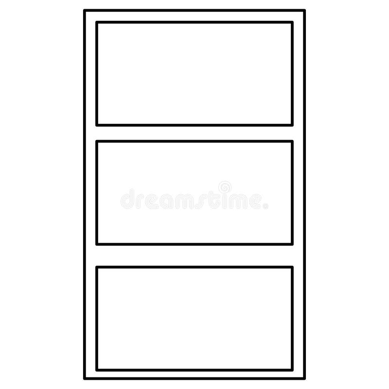 Rectangular Window Outline for House Isolated on White Background ...