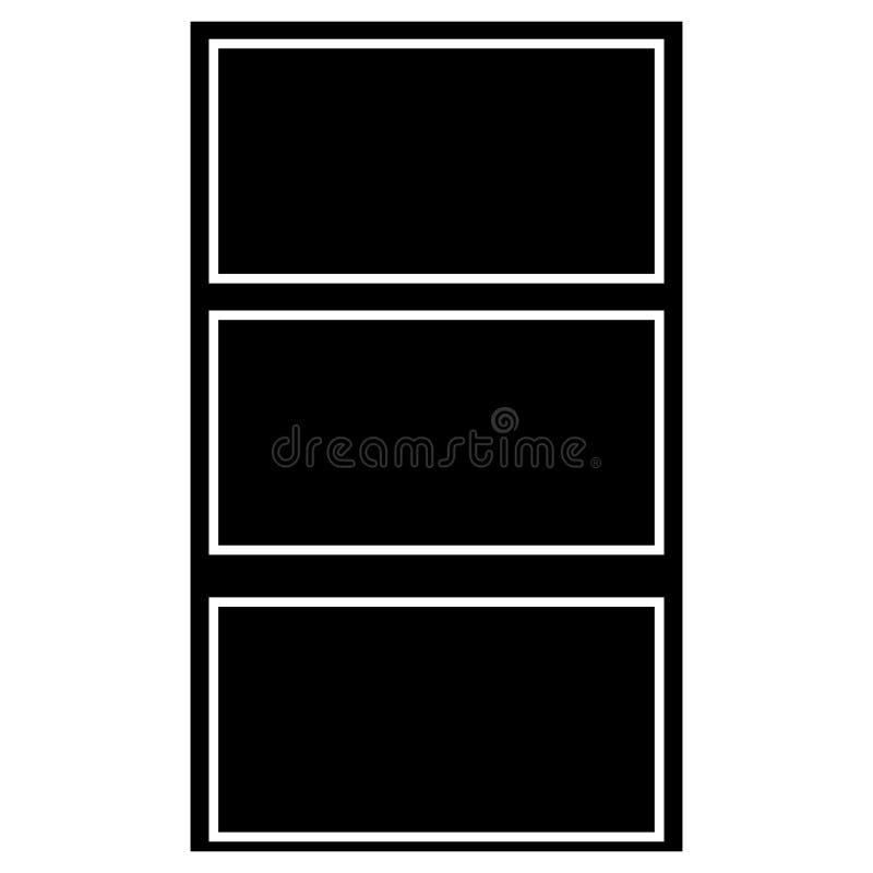 Rectangular Window Silhouette for House Isolated on White Background ...