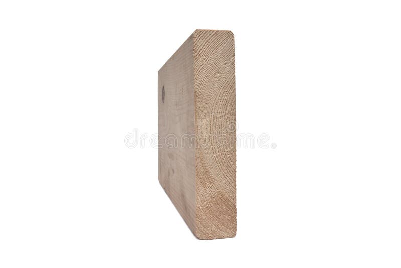 Wooden Block Isolated on a White Background, Studio Shoot Stock ...