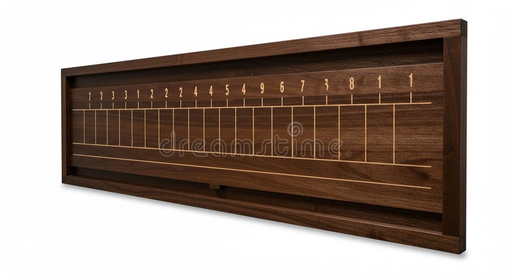 Rectangular Wooden Board with Engraved Numbers from 1 To 9, Aligned ...