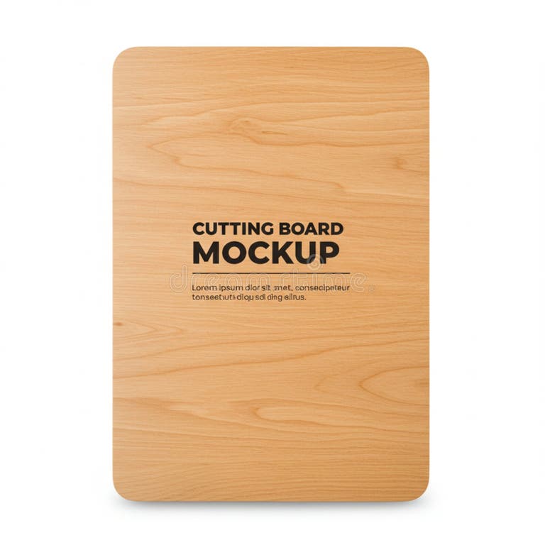 Rectangular Wooden Cutting Board with Rounded Corners. the Surface ...