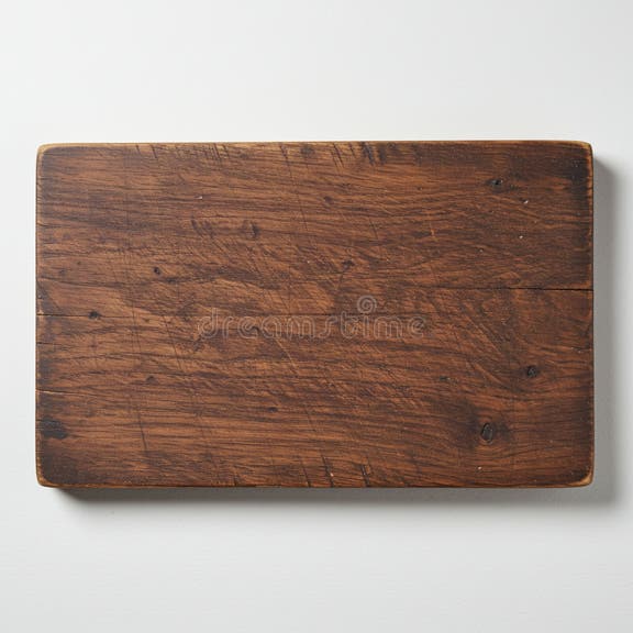A Rectangular Wooden Cutting Board with a Rustic Appearance. the Grain ...