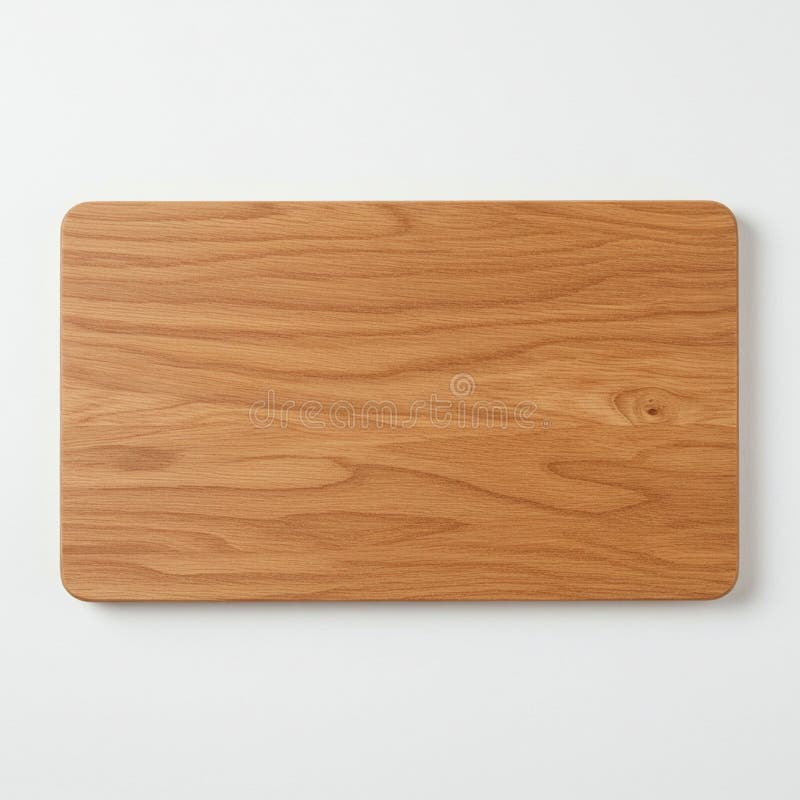 Rectangular Wooden Cutting Board with Smooth, Rounded Corners Placed on ...