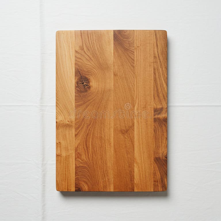 Rectangular Wooden Cutting Board with a Smooth Surface and Natural ...