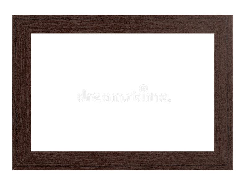 Rectangular Wooden Frame for Painting and Photography Isolated Stock ...