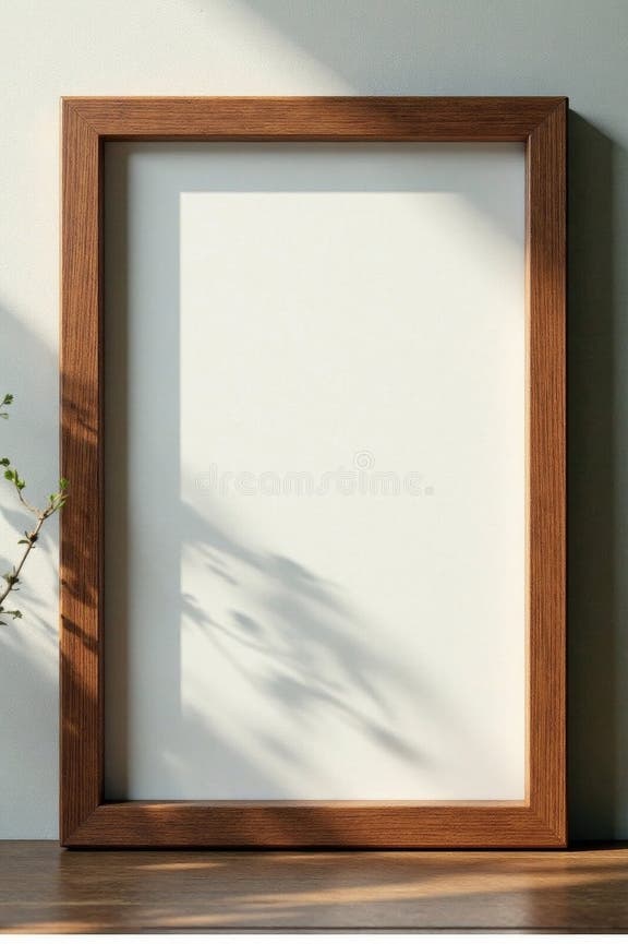Rectangular Wooden Frame; Simple, Elegant Design, Wooden, Border Stock ...
