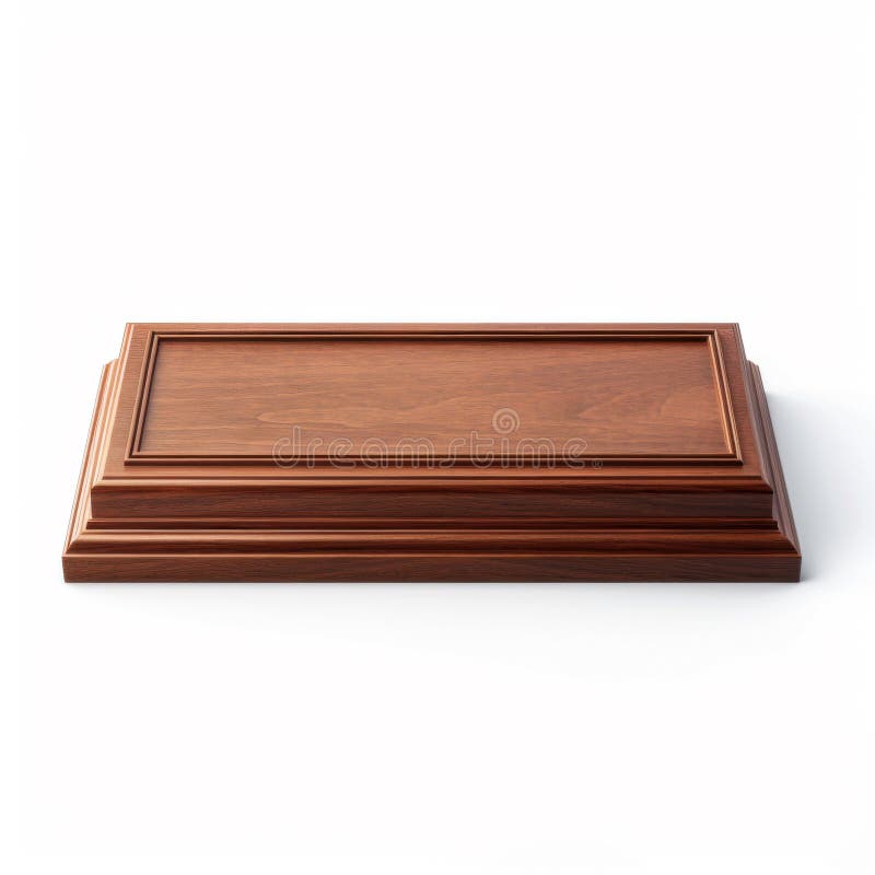 Rectangular Wooden Plaque with Raised Edges and Smooth Finish for ...