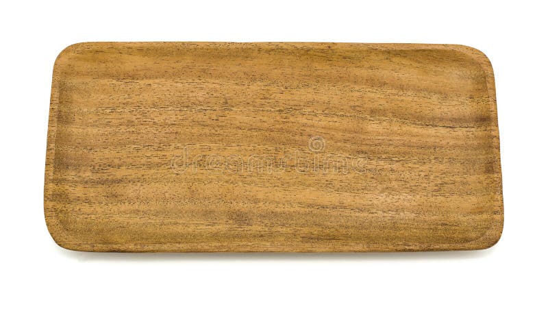 Rectangular Wooden Plates Placed on a White Background Stock Image ...
