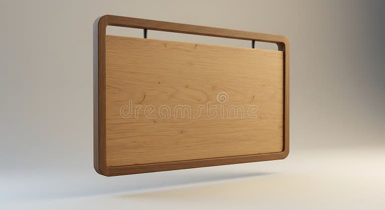 A Rectangular Wooden Sign with a Smooth, Light Brown Surface and ...