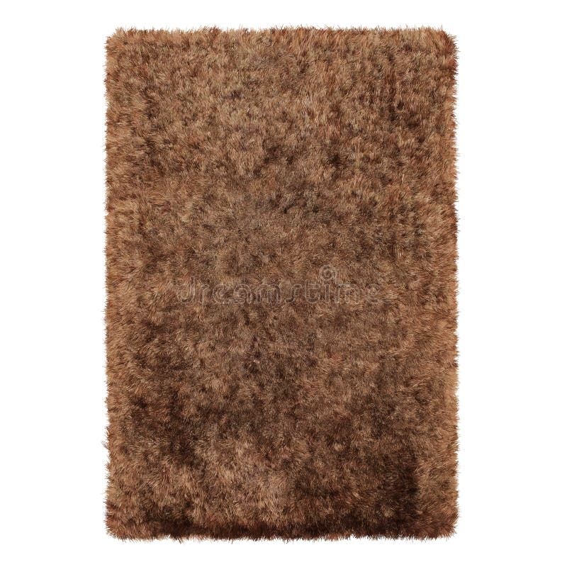 Rectangular Wool Brown Carpet Isolated Background 3d Stock Illustration ...