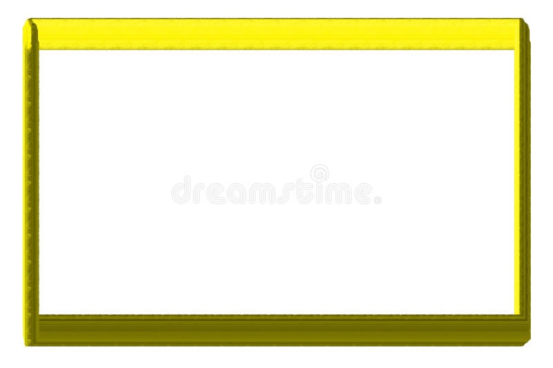 Rectangular Yellow Banner Frames, Borders, Painted on Transparent ...