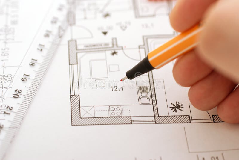 Rectification de plan photo stock. Image du rouge, planification - 704964