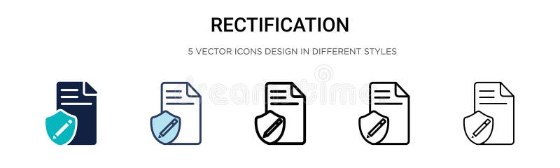 Rectification Icon in Filled, Thin Line, Outline and Stroke Style ...