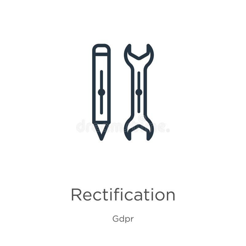 Linear Rectification Icon from Gdpr Outline Collection. Thin Line ...