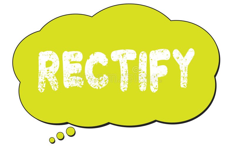 RECTIFY Text on Red Round Grungy Stamp Stock Illustration ...