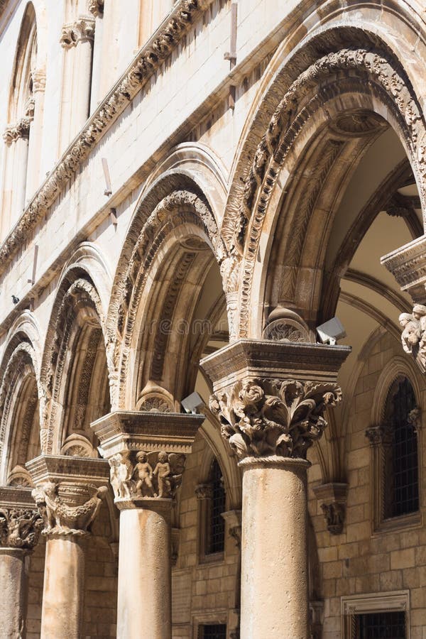 Rector`s Palace in Dubrovnik, Croatia Stock Image - Image of arcs ...