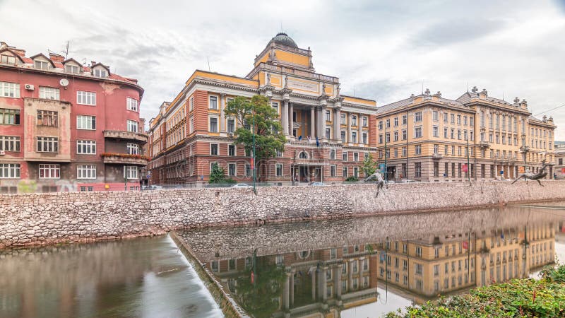 The Rectorate and Law School Building in Sarajevo Timelapse Hyperlapse ...