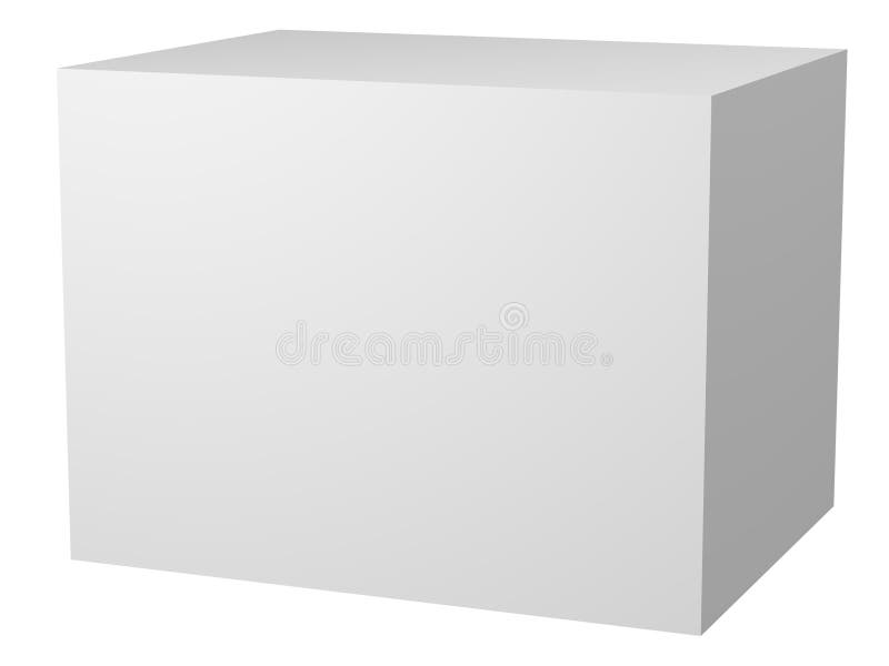 Rectángulo Blanco En Blanco 3D Stock de ilustración - Ilustración de fondos, gris: 7025566